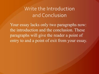 Basic guide to writing an essay | PPTX