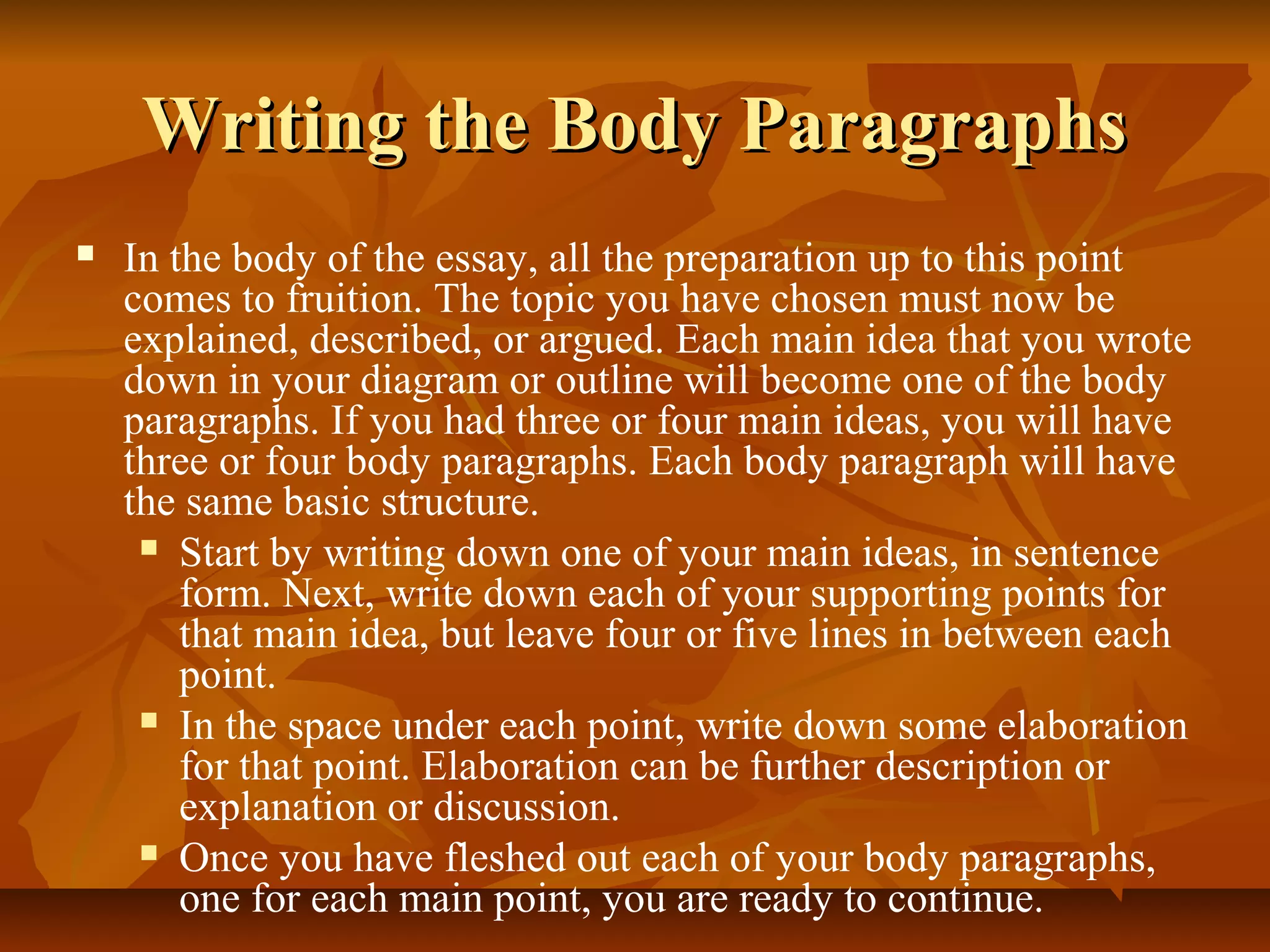 Basic guide to writing an essay[1] | PPT