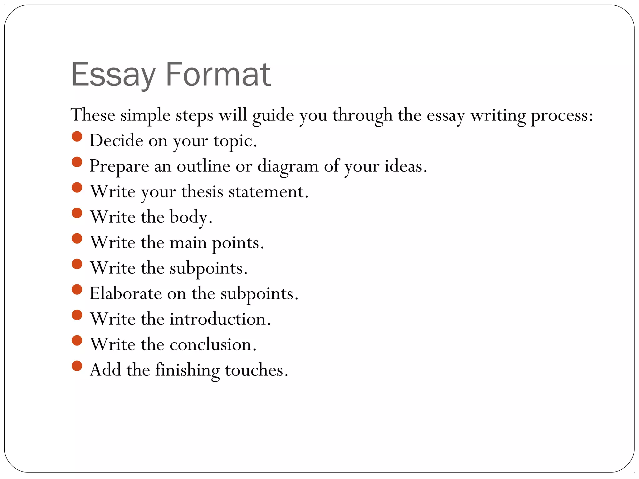 Basic Guide to Writing an Essay | PPT