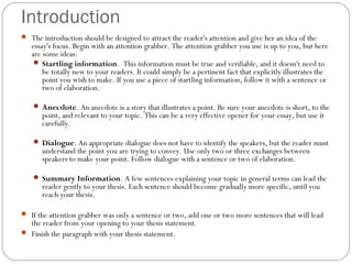 Basic Guide to Writing an Essay | PPT