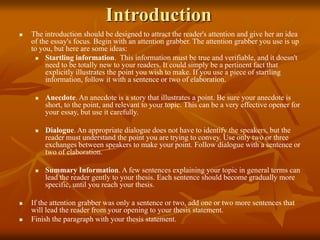 Basic Guide to Writing an Essay[1].ppt | Homework and Study | Education