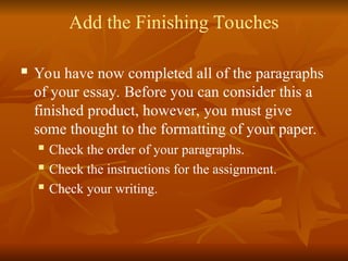 Basic Guide to Writing an Essay How to write a good essay | PPT | Free ...