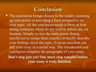 Basic Guide to Writing an Essay for your scientific paper | PPT