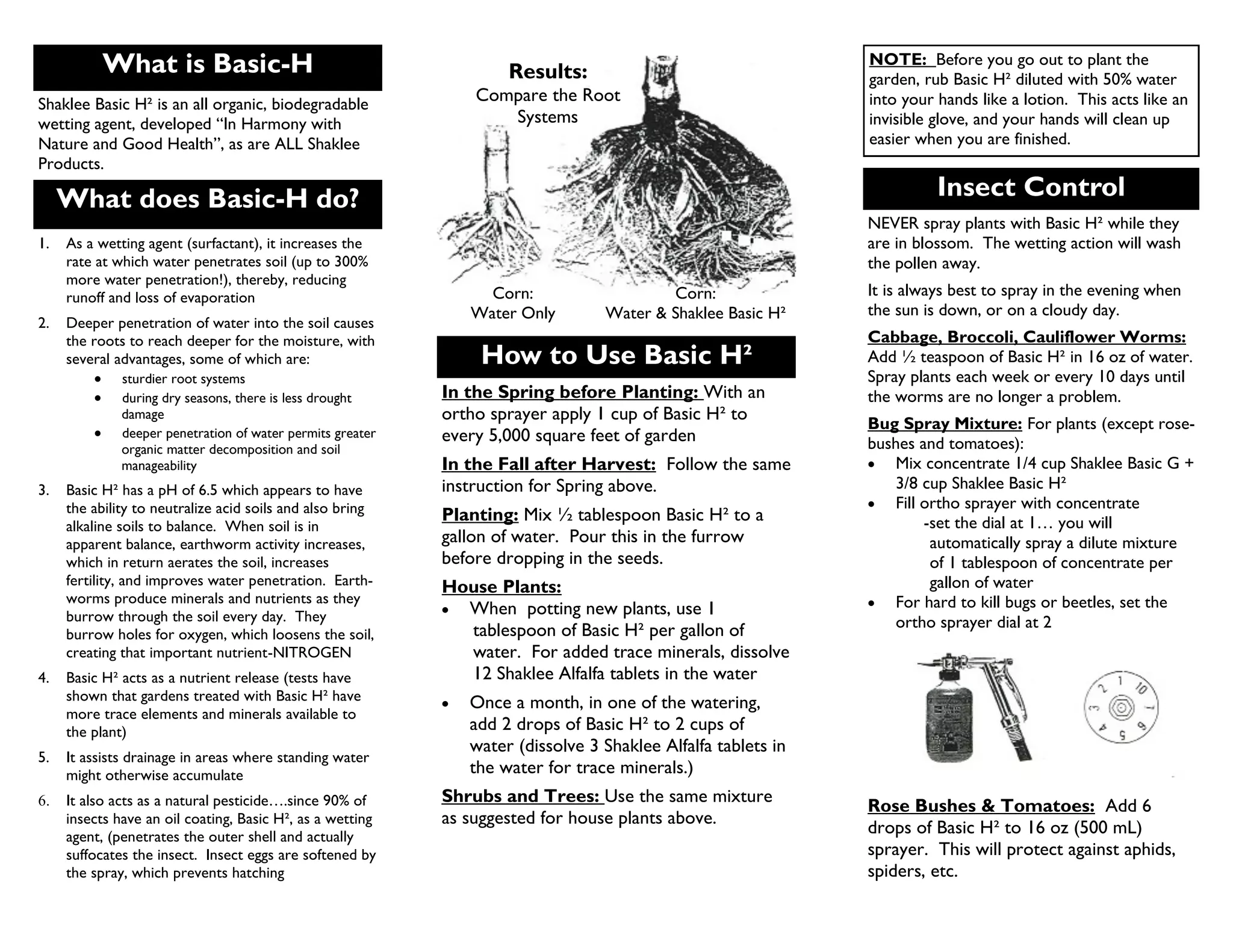 Basic H2 for the Garden | PDF