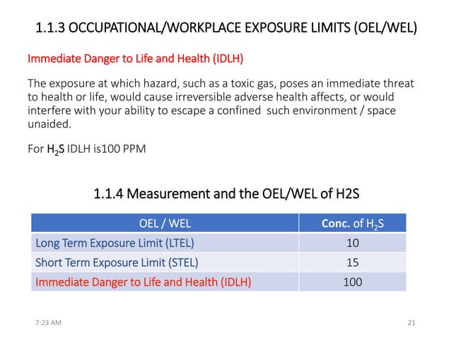 Basic H2S training | PPTX | Lung and Respiratory Health | Diseases and ...