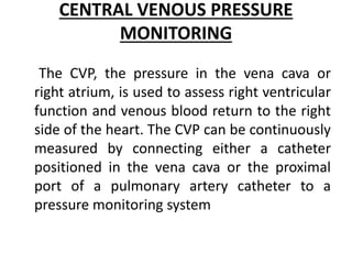 Basic haemodynamic monitoring | PPTX