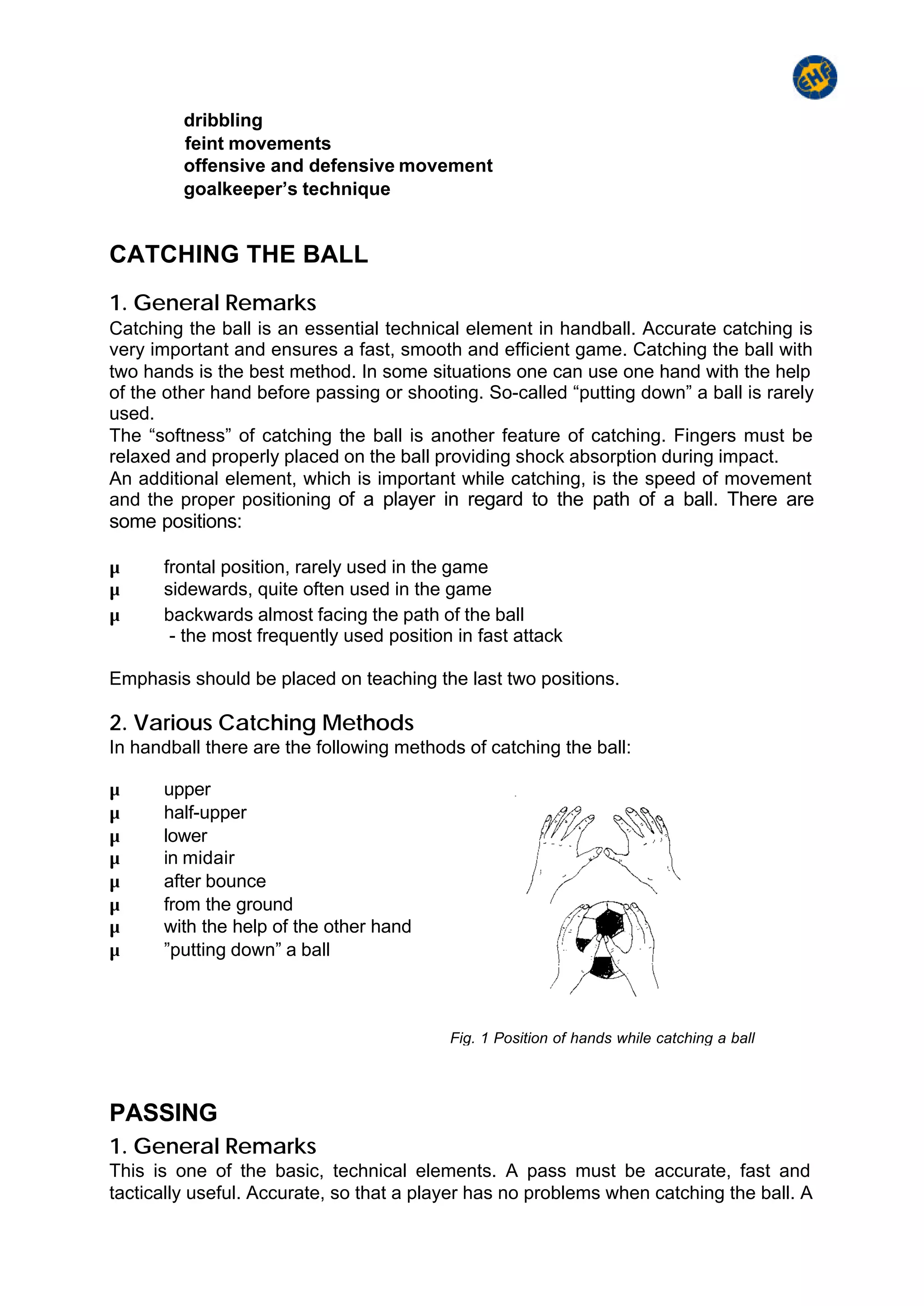 Basic handball | PDF
