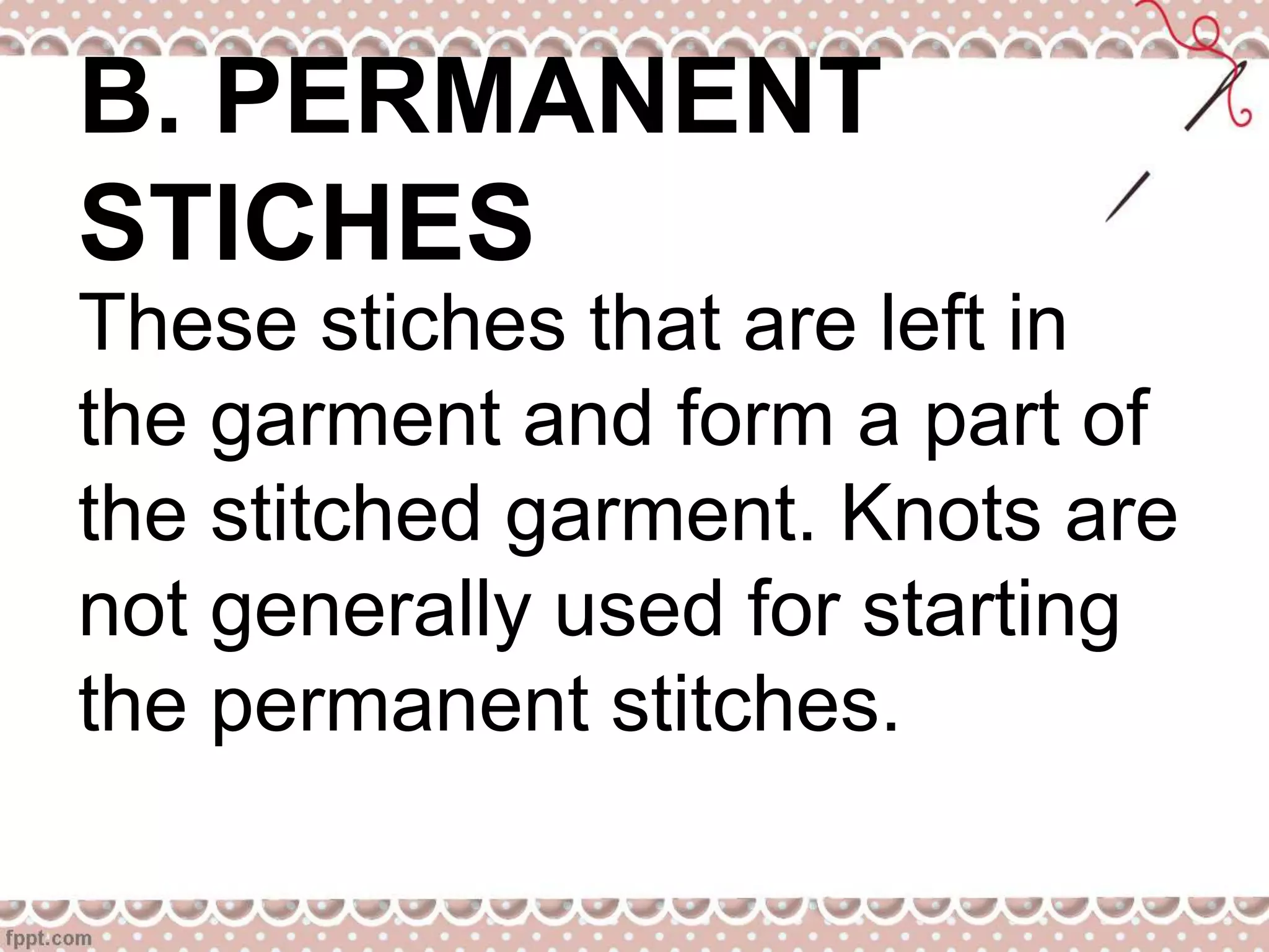 Basic hand stiches | PPT