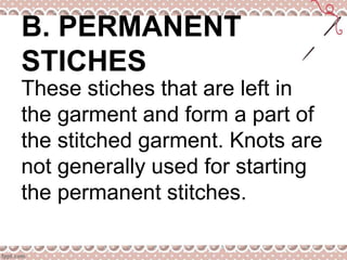 Basic hand stiches | PPT