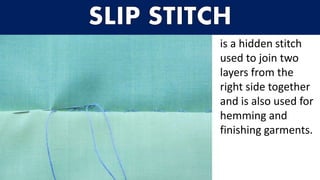Basic hand stitches | PPTX