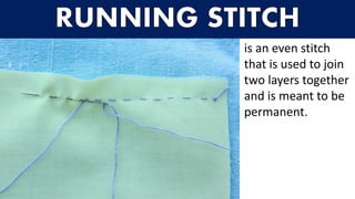 Basic hand stitches | PPTX