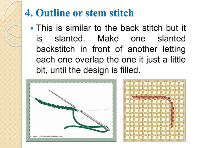 Basic Hand Stitches | PPTX