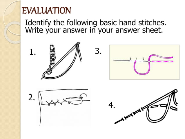 Basic Hand Stitches | PPTX