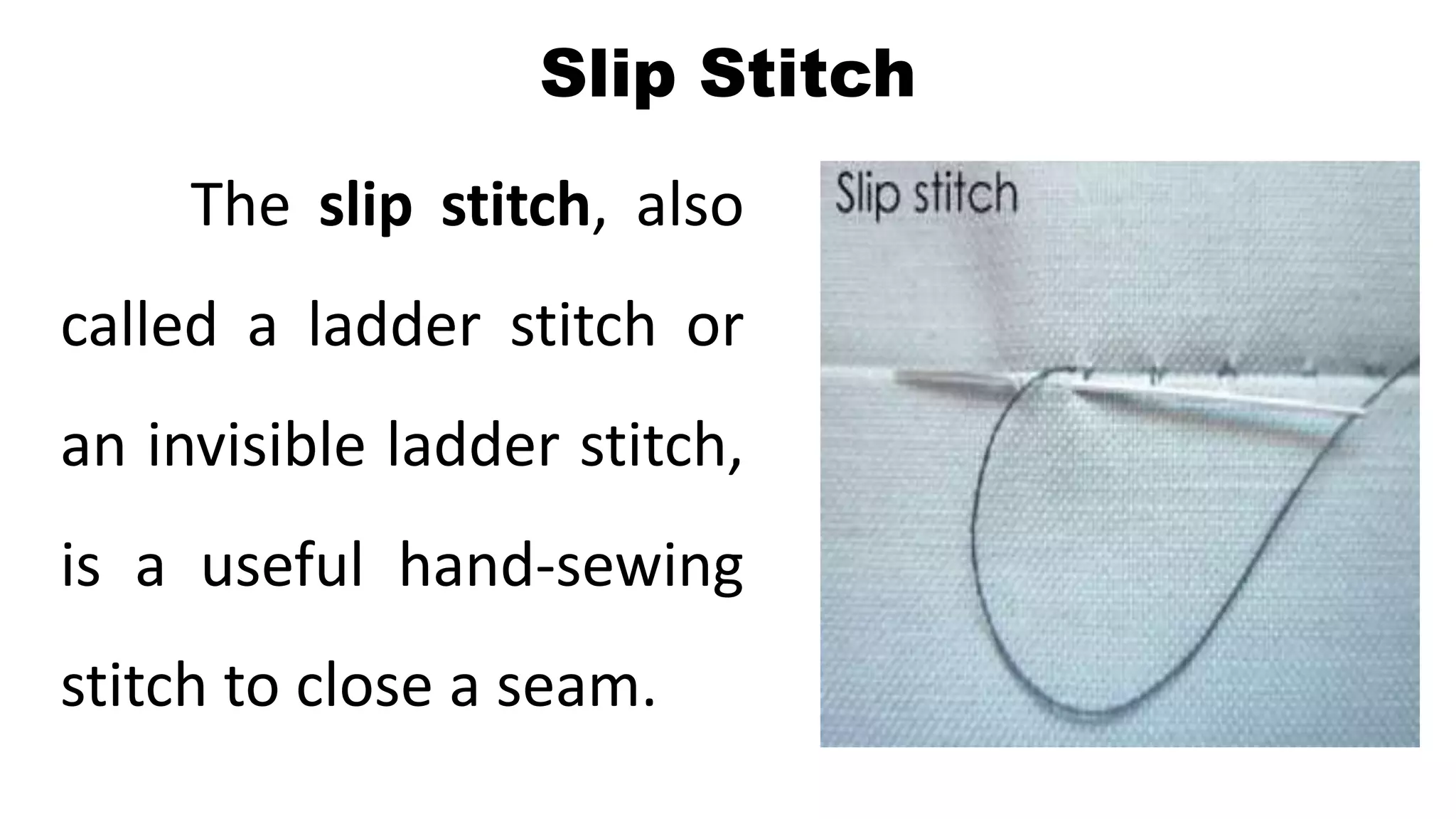 Basic Hand Stitches | PPTX