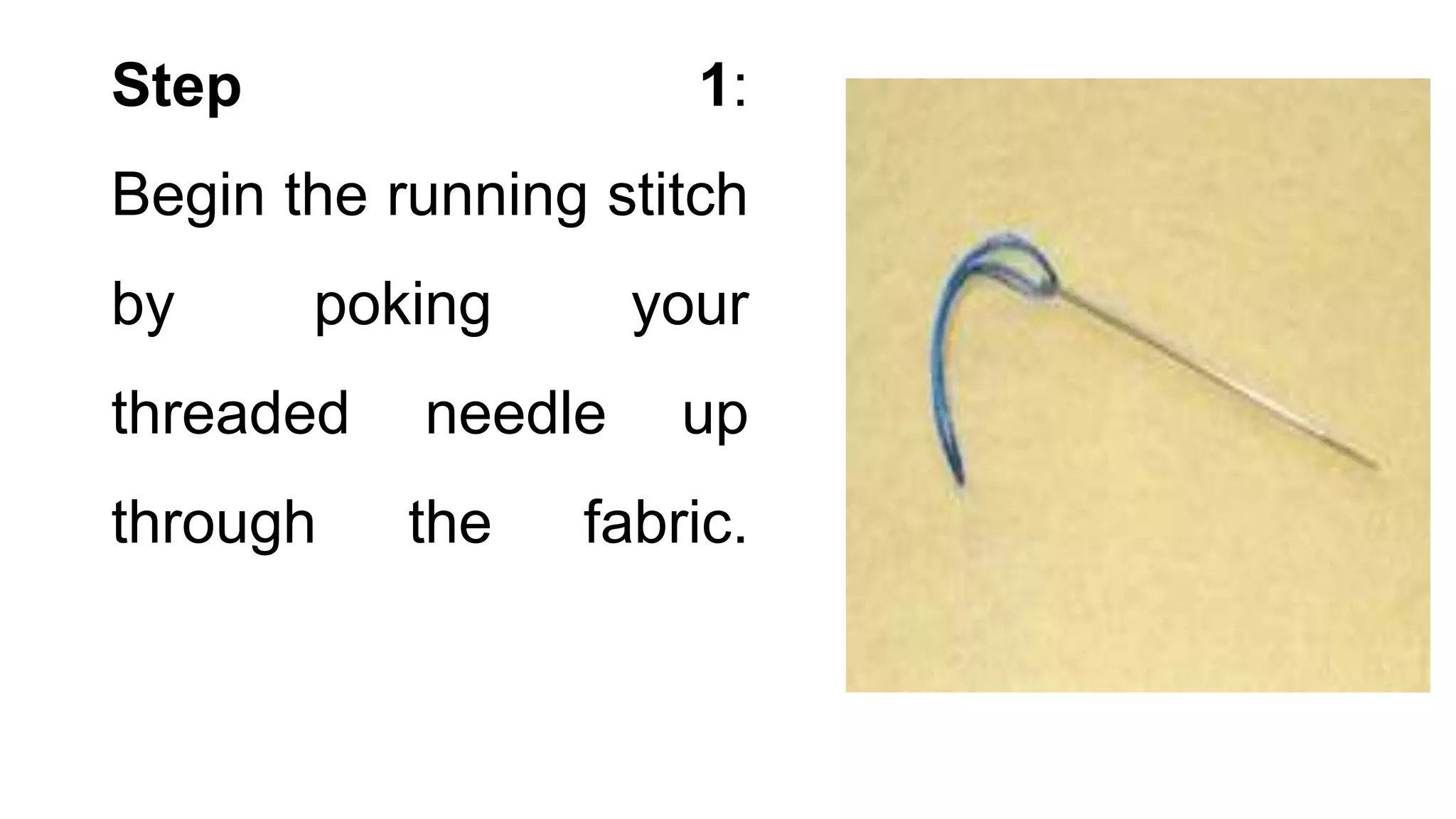 Basic Hand Stitches | PPTX