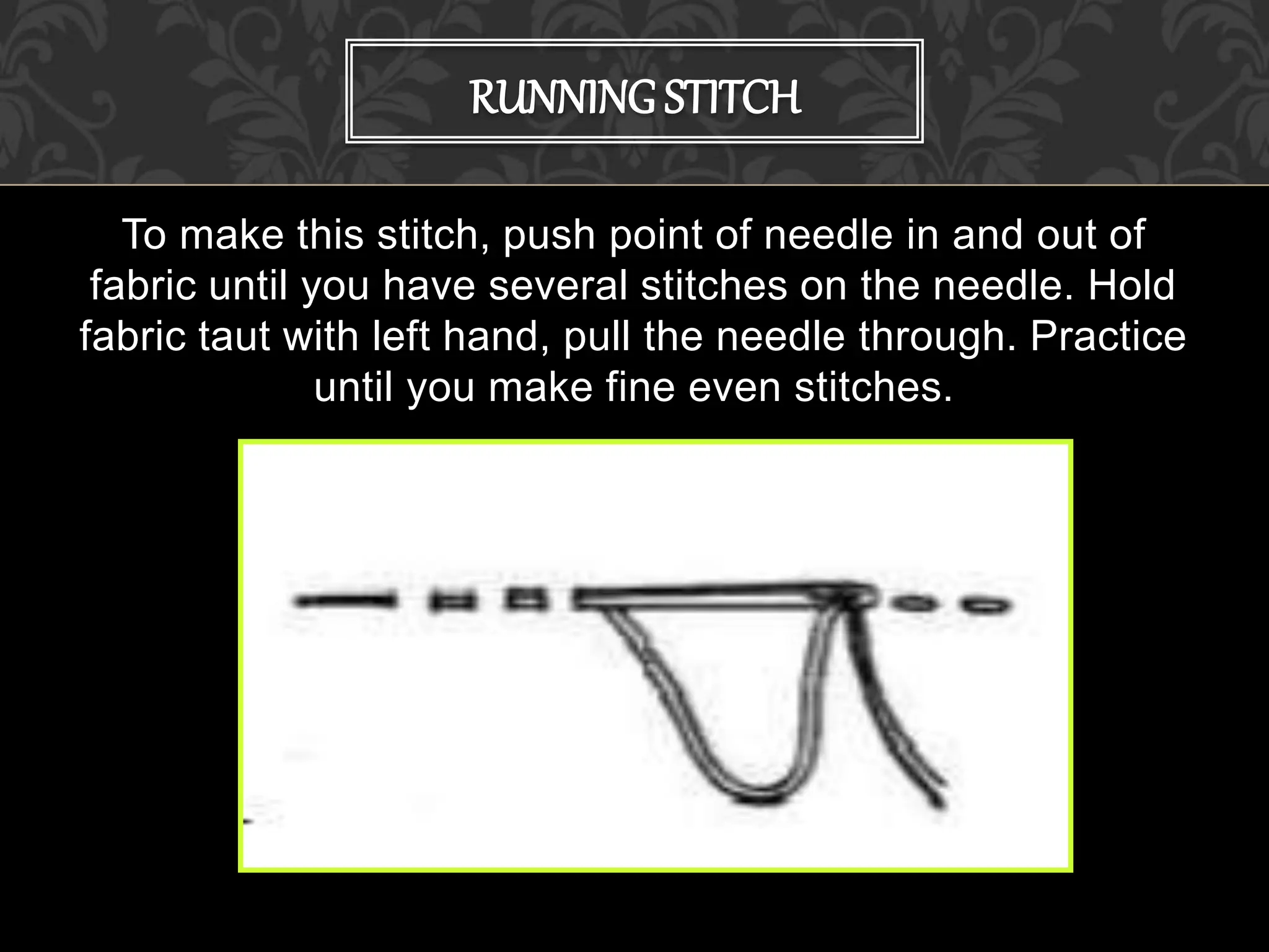 Basic Hand Stitches (Handicraft Exploratory).pptx