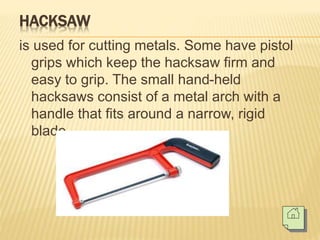 Basic hand tools (Electronics Technology) | PPTX