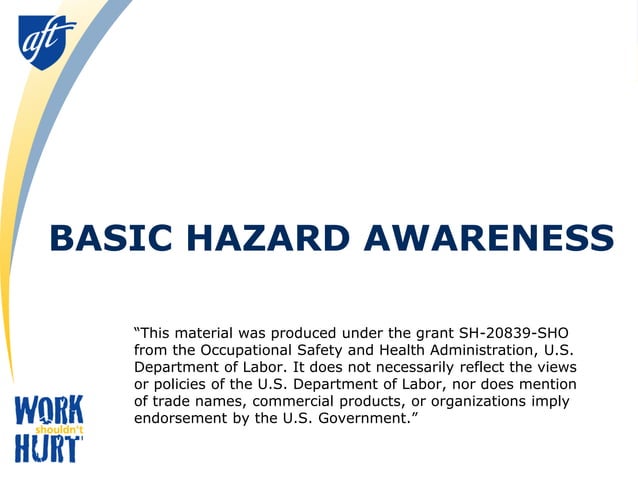 Basic hazard awareness | PPTX