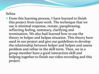 Basic helping skill | PPTX