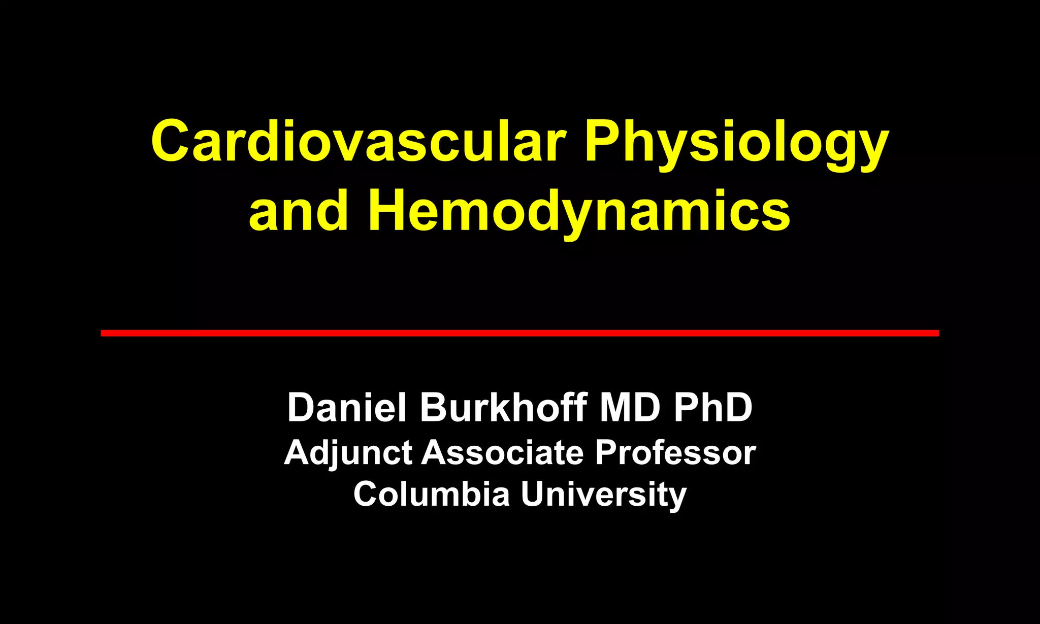 Basic hemodynamic principles viewed through pressure volume relations | PDF