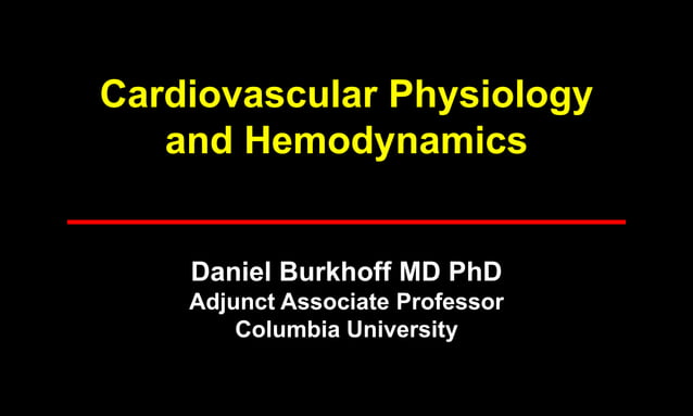 Basic hemodynamic principles viewed through pressure volume relations ...