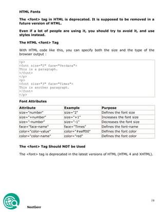 Basic Html Notes | PDF