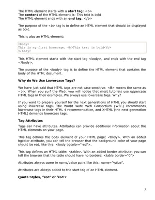 Basic Html Notes | PDF