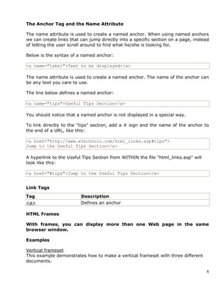 Basic Html Notes | PDF