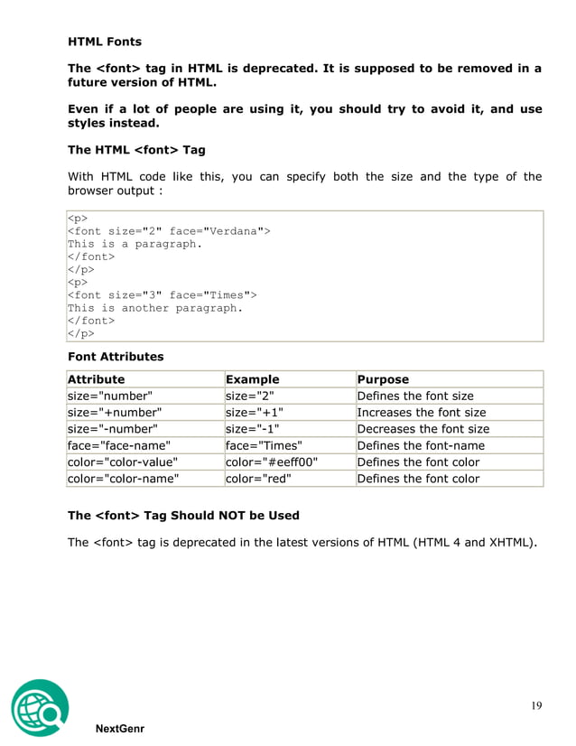 Basic Html Notes | PDF