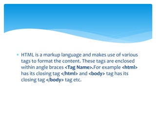 Basic html | PPT