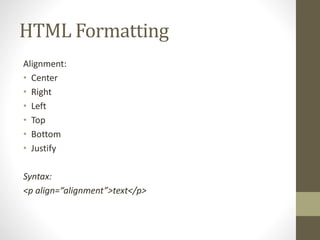 BASIC HTML | PPT