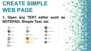 basic hyper text mark up language for IT | PPT