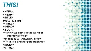 basic hyper text mark up language for IT | PPT