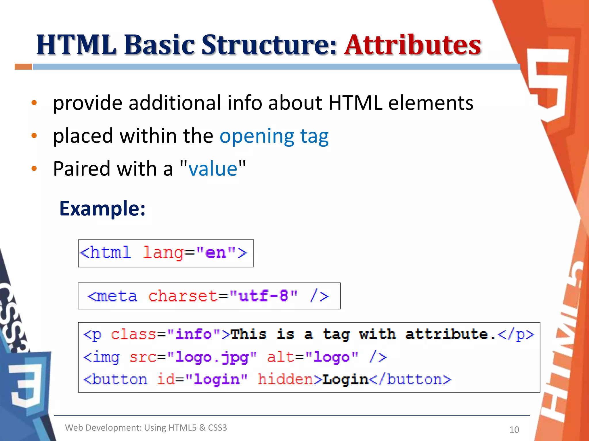 Basic html structure | PPTX | Web Development | Internet