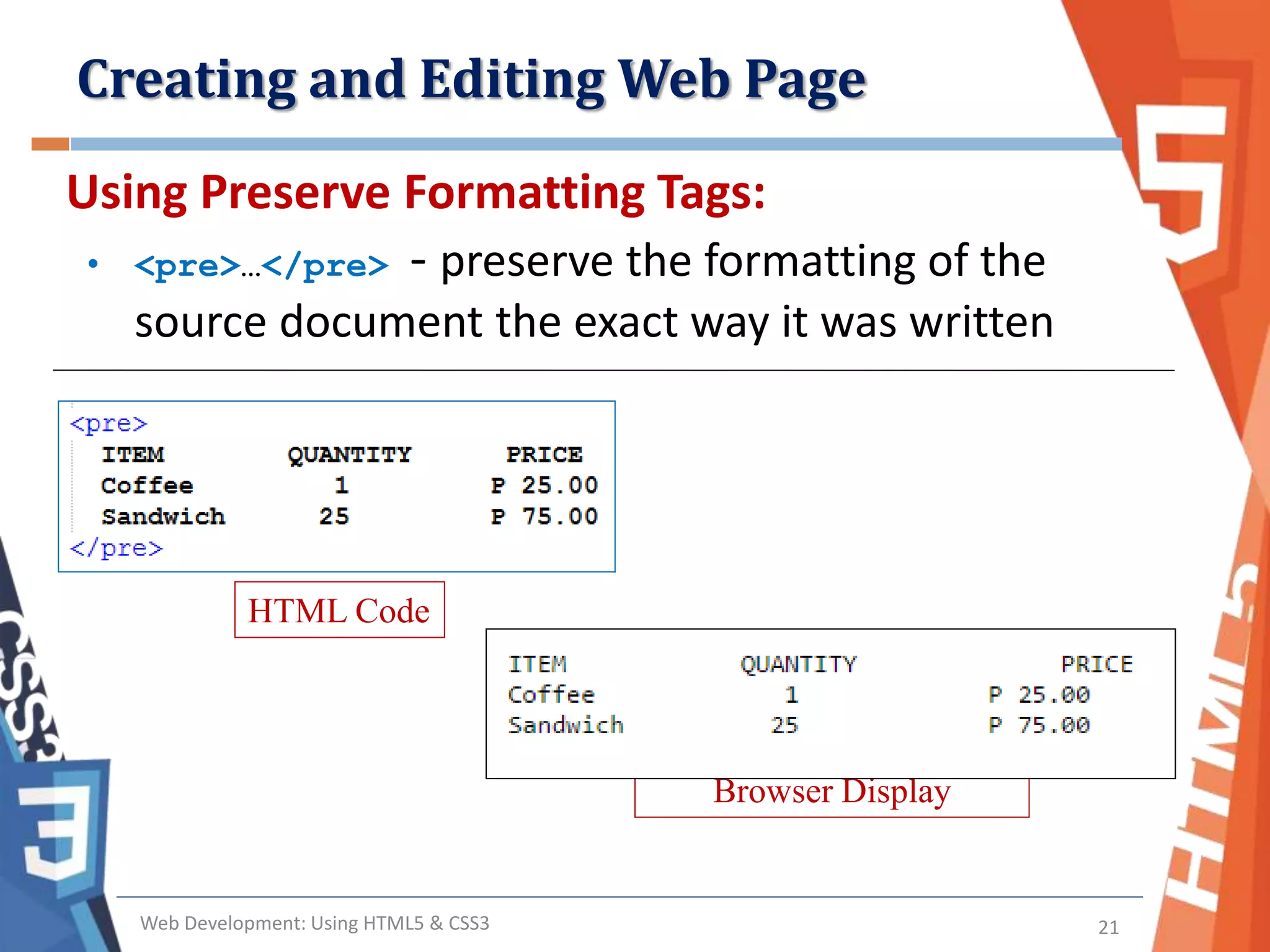 Basic html structure | PPTX