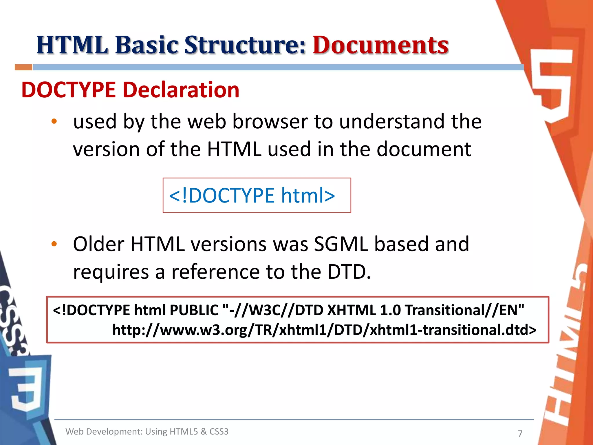 Basic html structure | PPTX