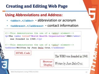 Basic html structure | PPTX