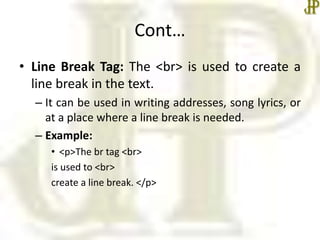 Basic html tags | PPTX