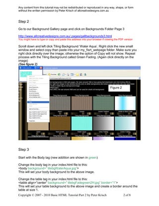 Basic html tutoirialp2 | PDF