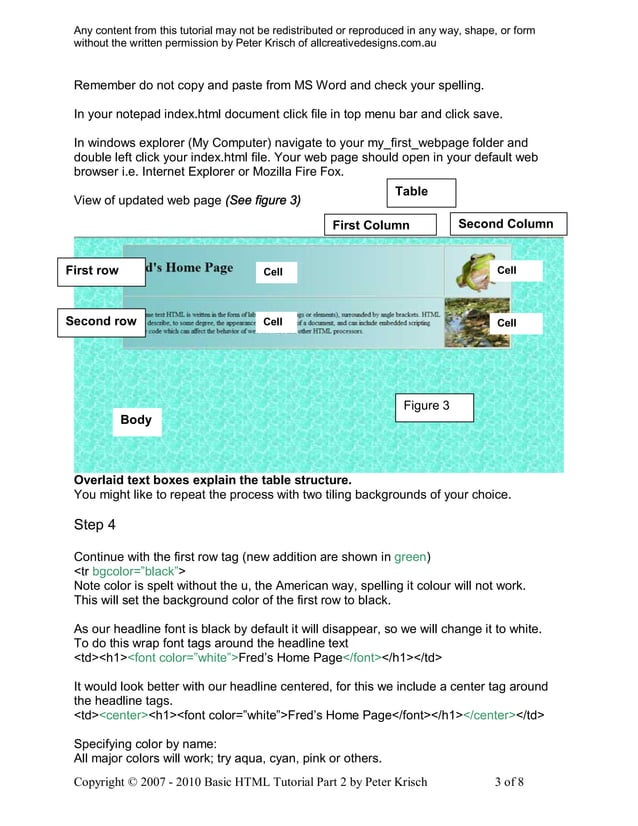 Basic html tutoirialp2 | PDF