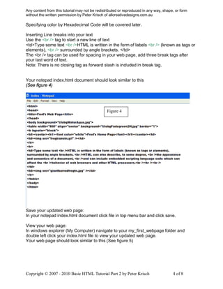 Basic html tutoirialp2 | PDF