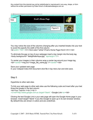 Basic html tutoirialp2 | PDF