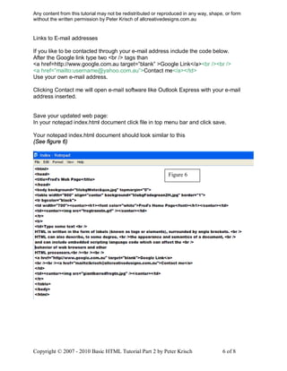Basic html tutoirialp2 | PDF
