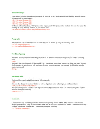 Basic html tutorial | PDF