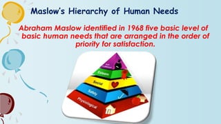 Basic human needs, growth and development | PPTX