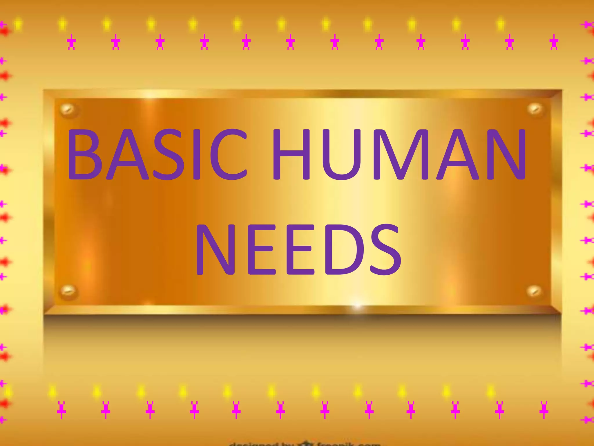 Basic human needs | PPSX