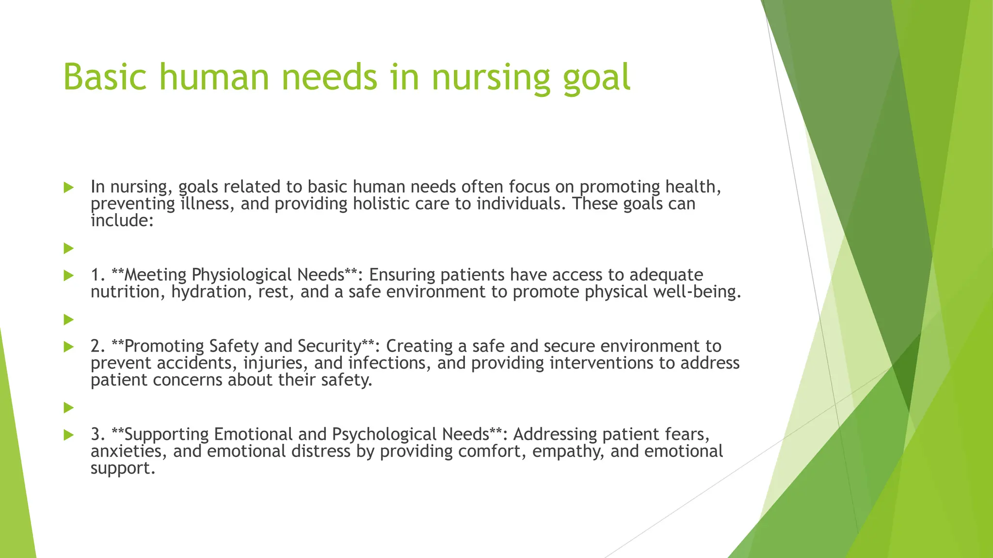 Basic human needs11.pptx Nion College | PPT