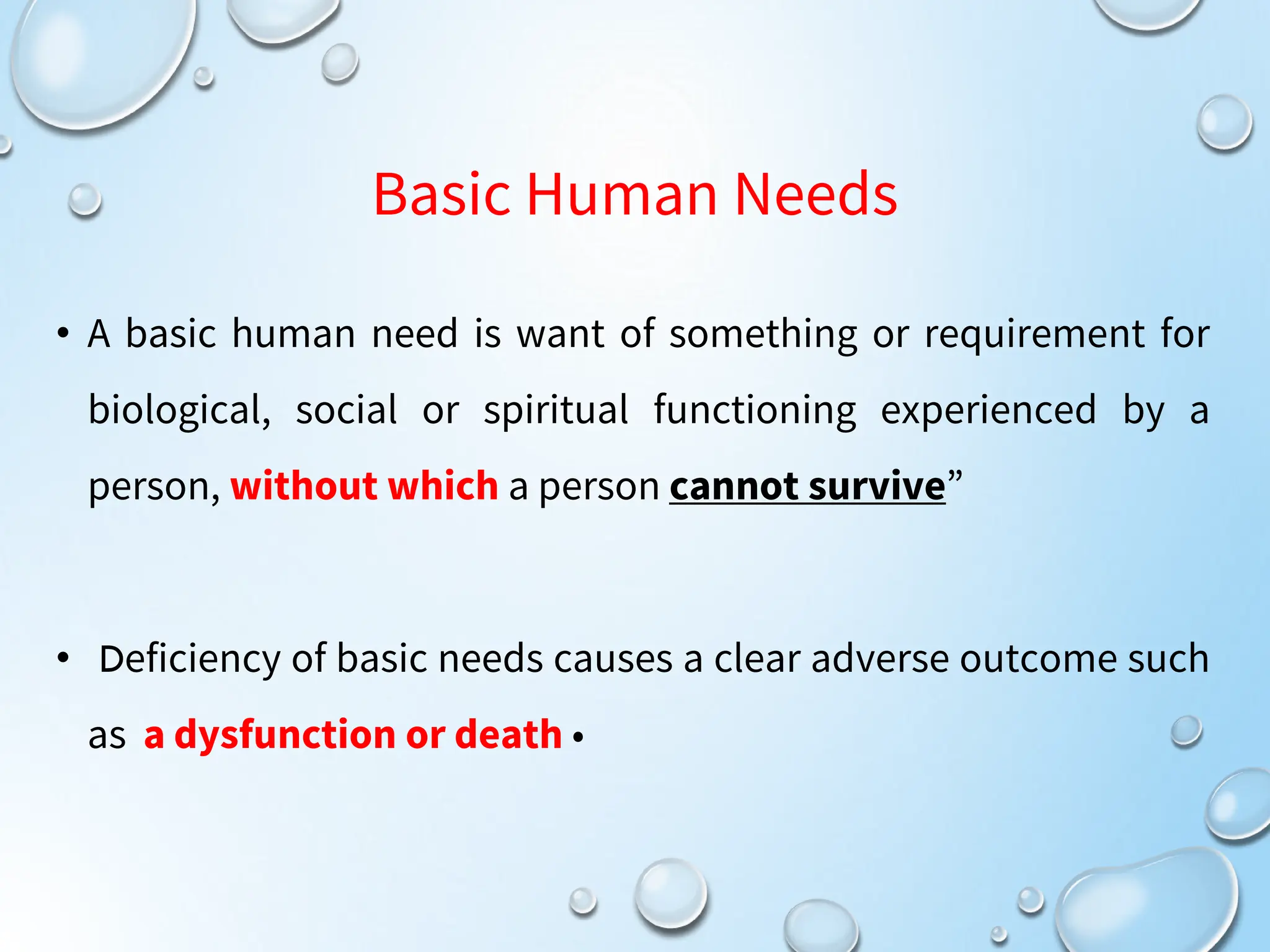 Basic human needs 2025.pdfBasic human needs | PDF