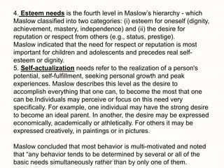 Basic human needs and dynamics of human behavior for nursing students ...