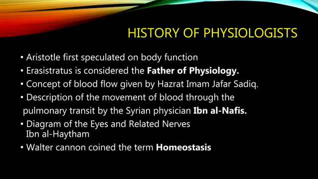 Basic human physiology | PPT